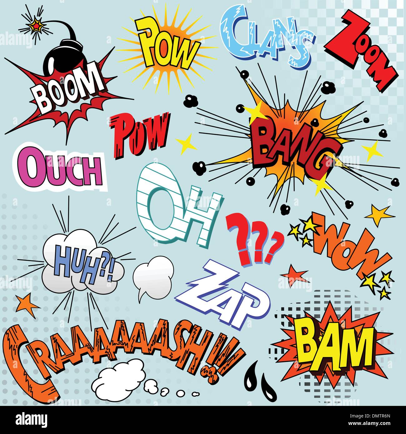 Set of comic elements Stock Vector Image & Art - Alamy