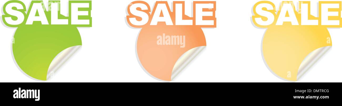 vector stickers with text sale Stock Vector Image & Art - Alamy