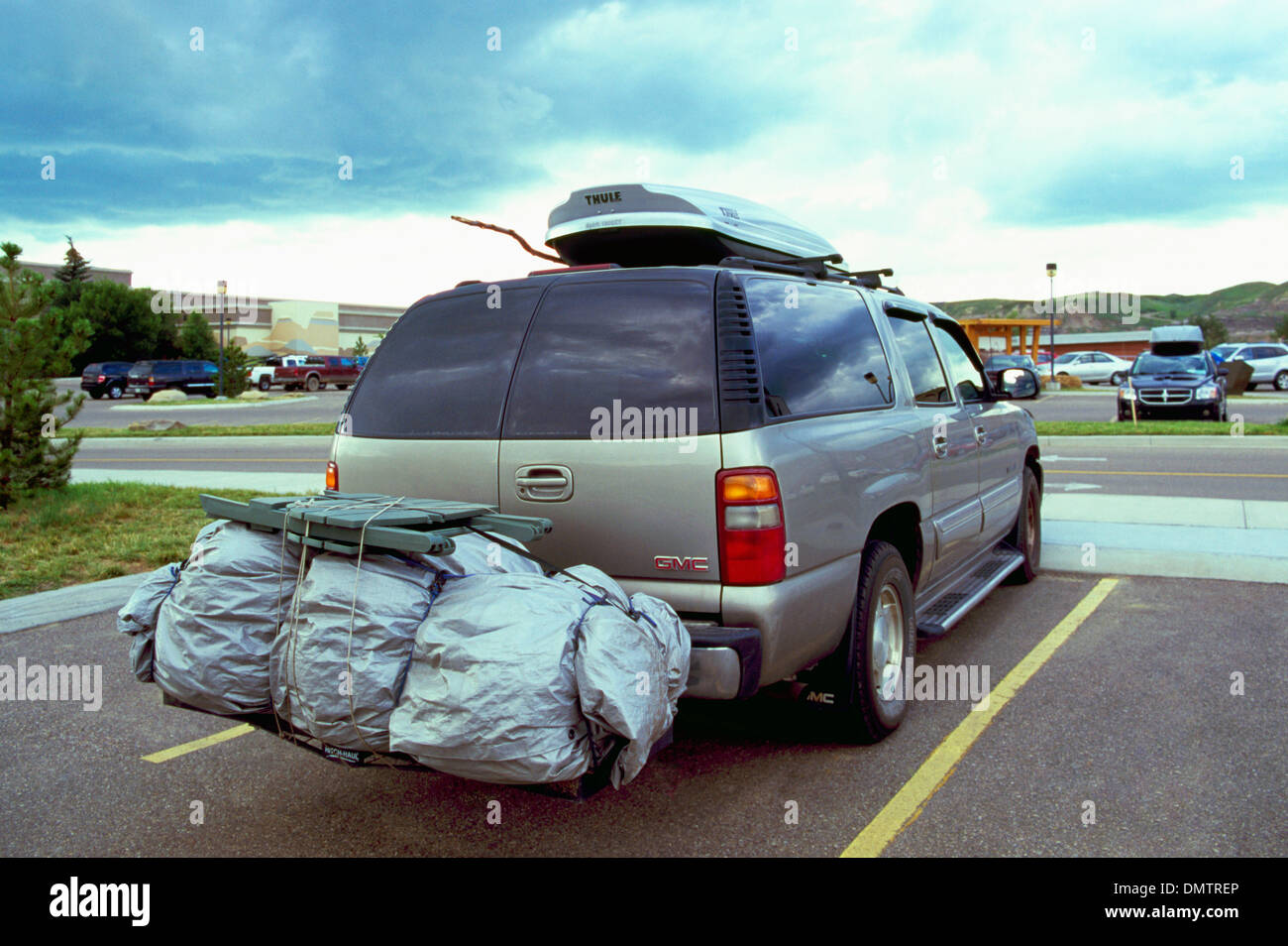 GMC Family Car / SUV Vehicle packed for a Summer Holiday Vacation and ...