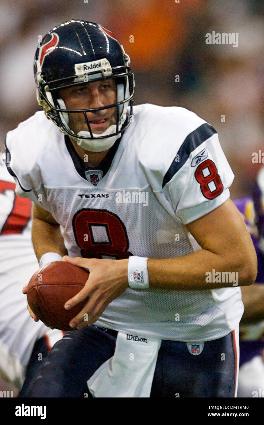 Matt Schaub (#8) of the Houston Texans. The Minnesota Vikings defeated ...