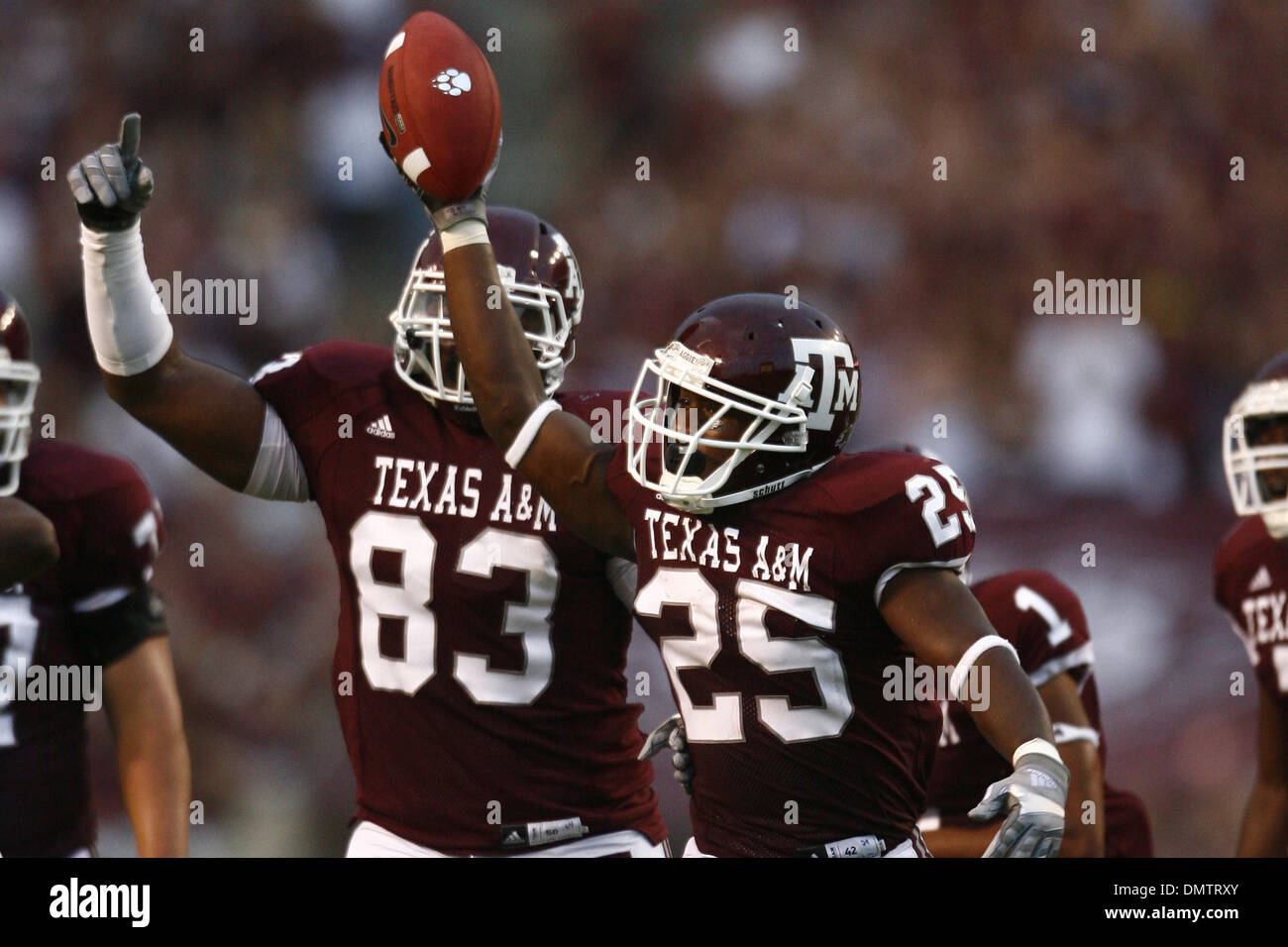 Jordan Pugh (#25) of the Texas A&M University Aggies celebrates after ...