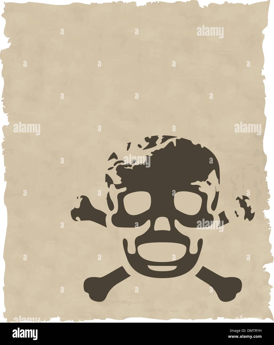the brown vector grunge skull on old paper Stock Vector Image & Art - Alamy