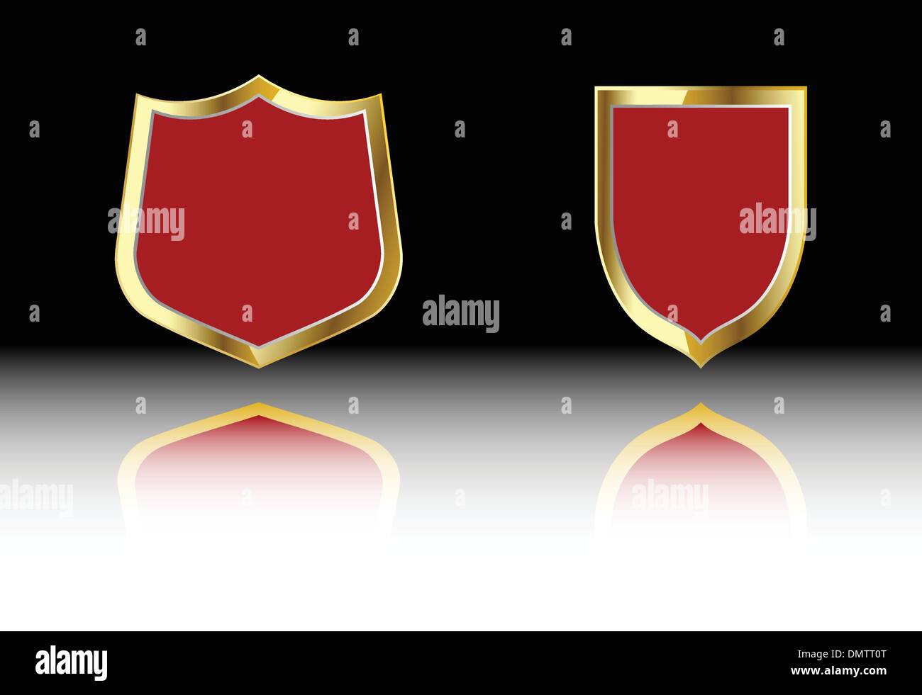 the two vector red shield Stock Vector Image & Art - Alamy