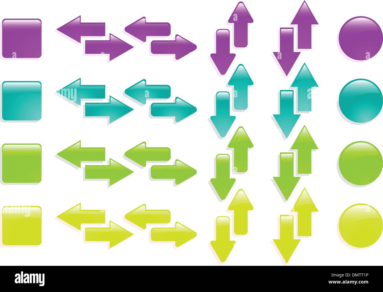 Button arrow color icon Cut Out Stock Images & Pictures - Alamy