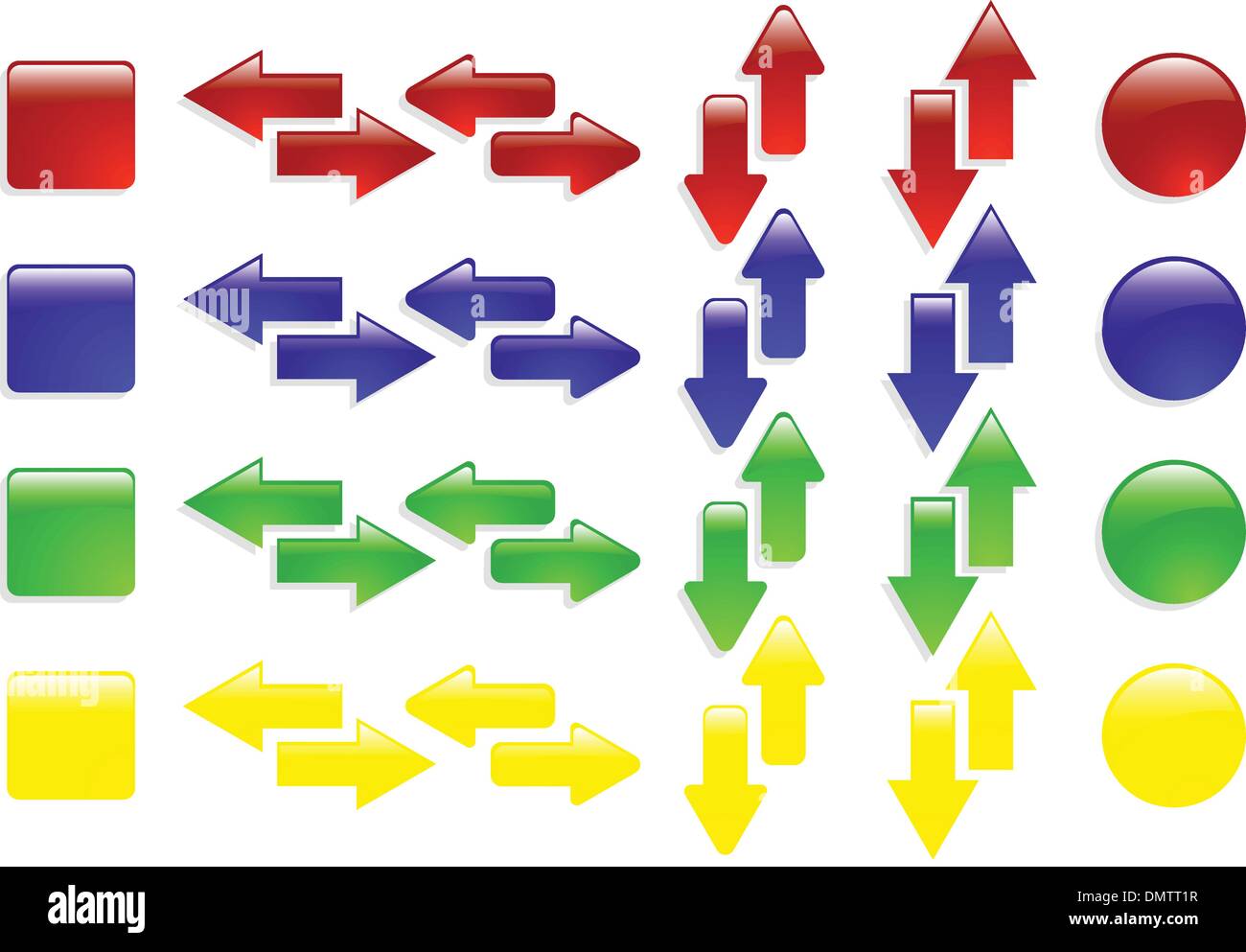 the color vector web arrow icon set Stock Vector Image & Art - Alamy