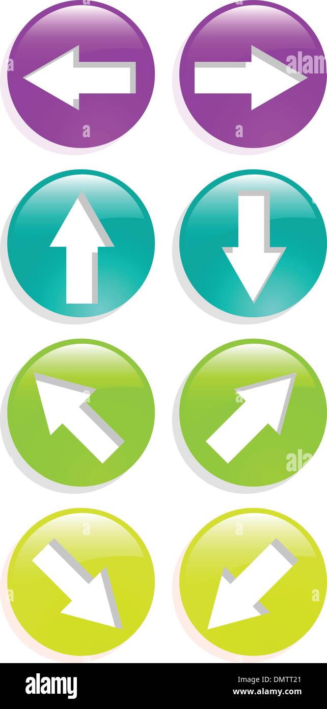 the color vector web arrow icon set Stock Vector Image & Art - Alamy