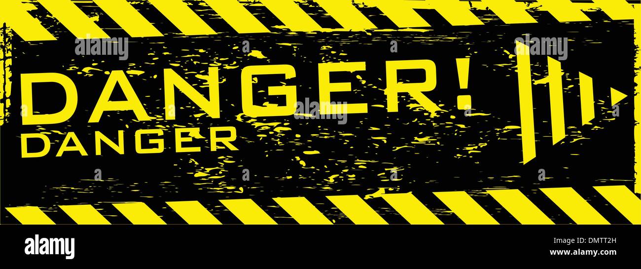vector grunge danger banner Stock Vector Image & Art - Alamy
