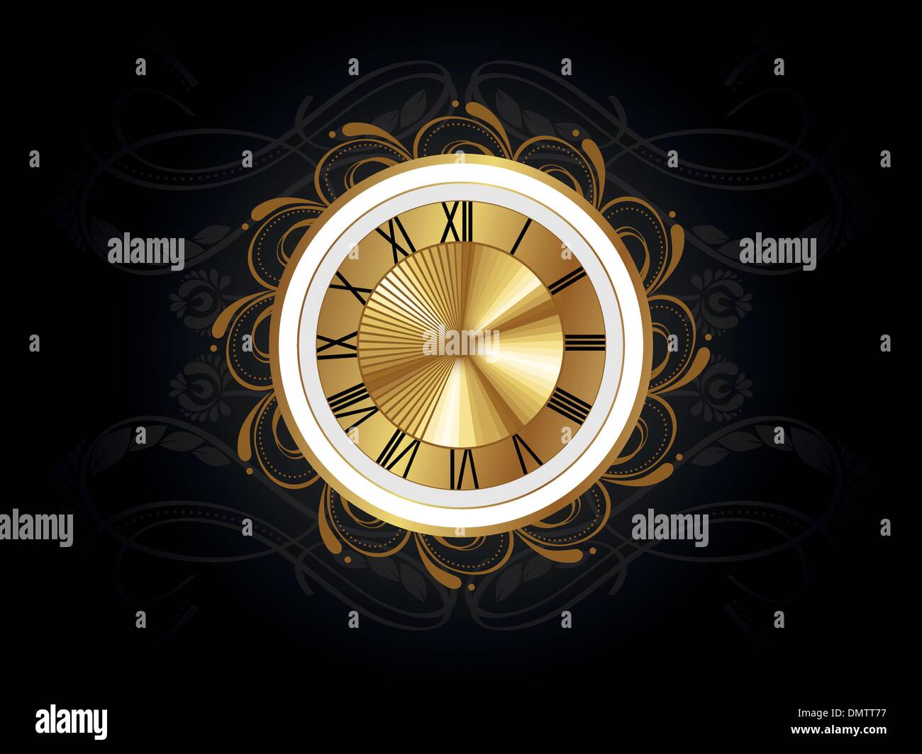 floral pattern background with isolated watch Stock Vector Image & Art ...