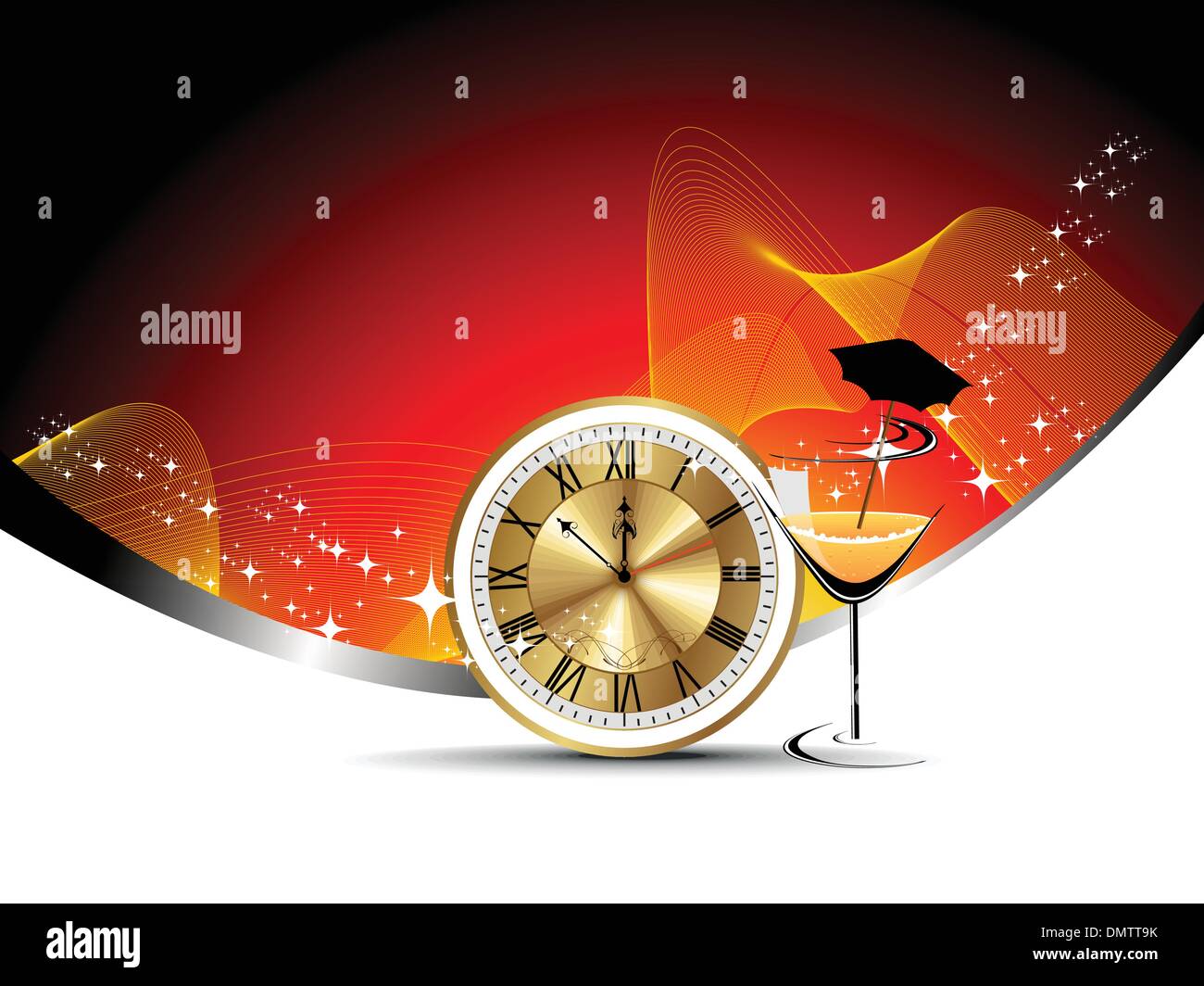 abstract wave background for happy new year celebration Stock Vector ...