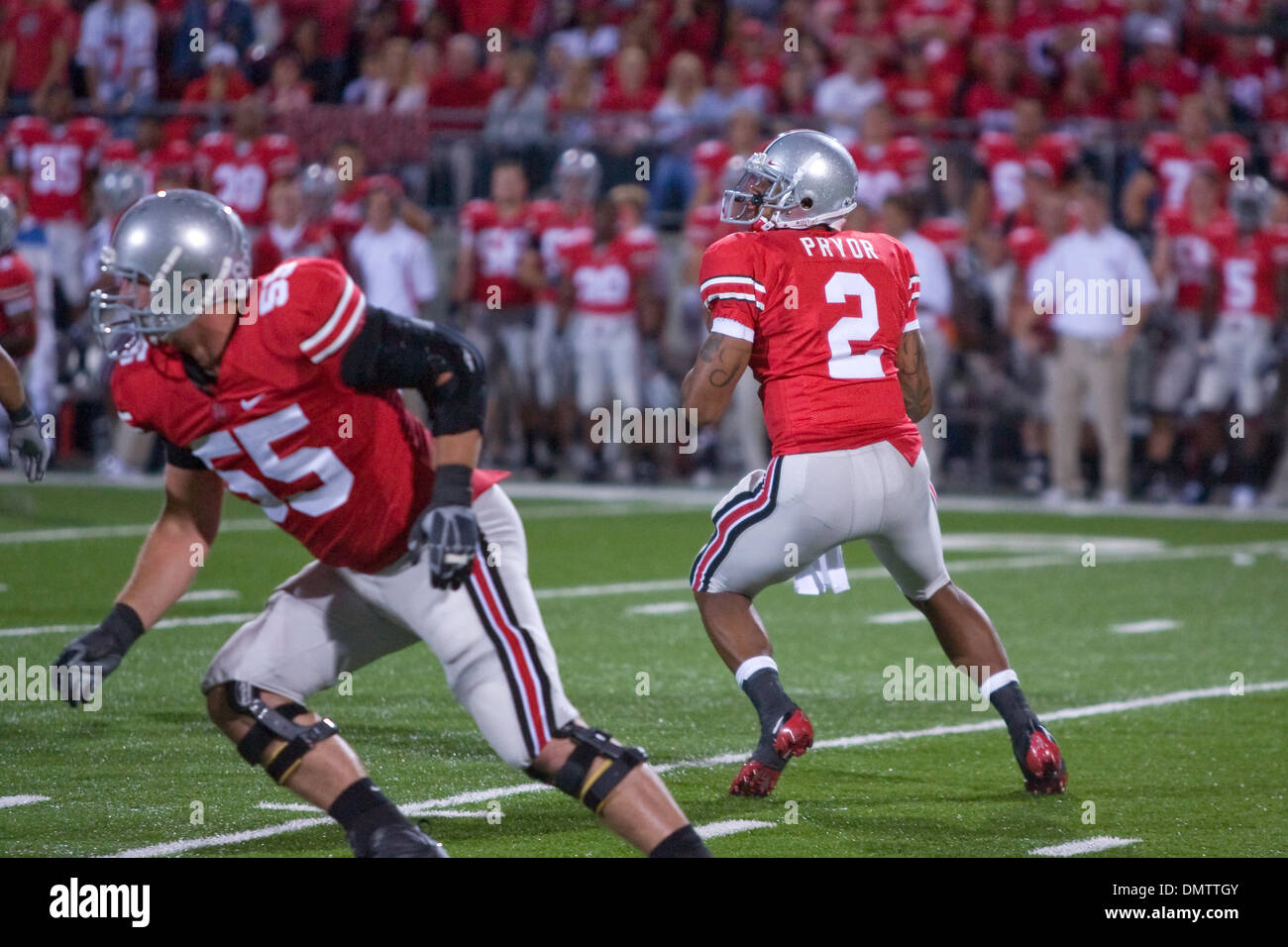 12 September 2009: Ohio State Buckeyes quarterback Terrell Pryor (2) is ...