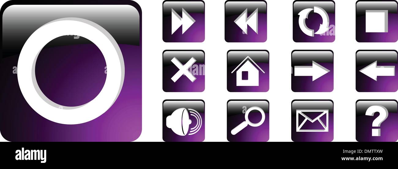 the vector set violet web icon Stock Vector Image & Art - Alamy