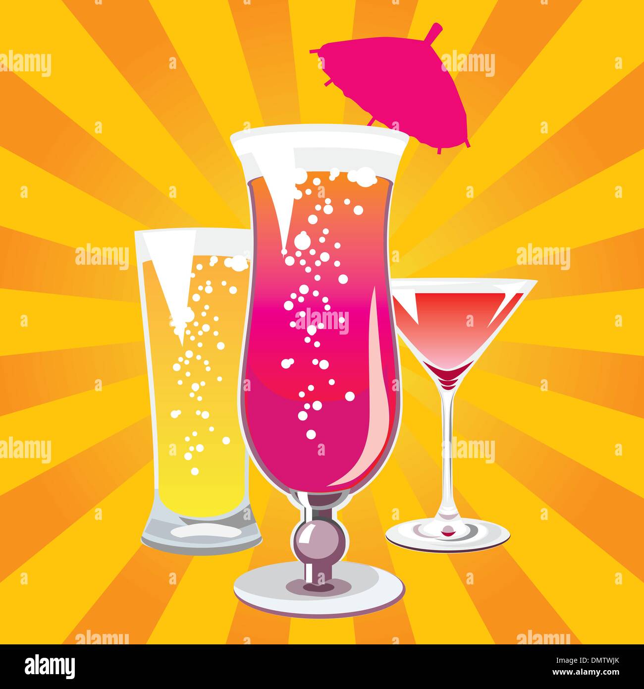 Cocktails vector vectors hi-res stock photography and images - Alamy