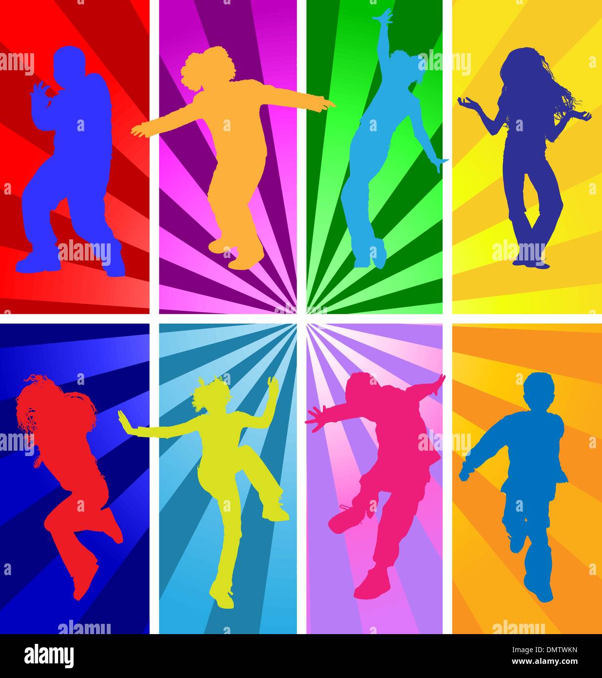 Kids dancing funky Stock Vector Images - Alamy
