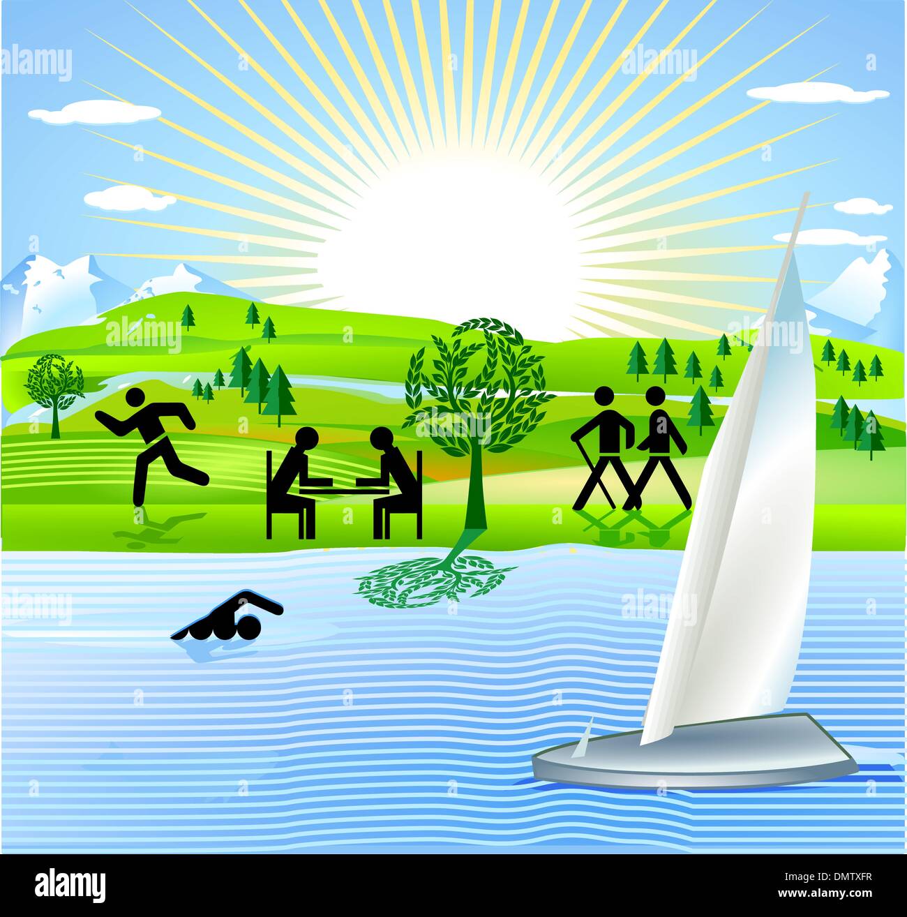 Recreation relaxation Stock Vector Images - Alamy