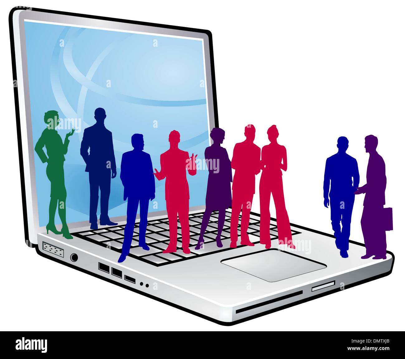 Confident laptop Stock Vector Images - Alamy