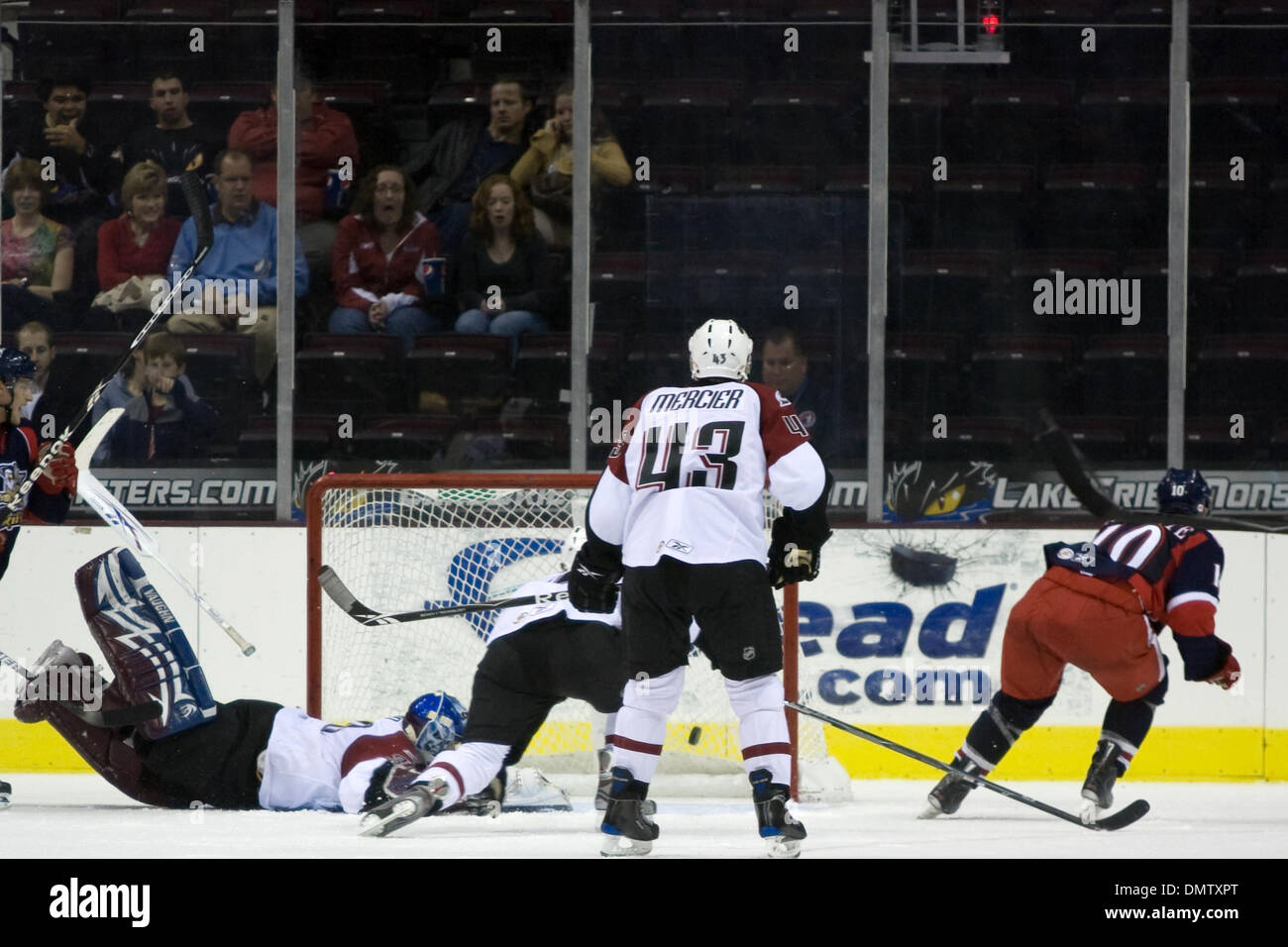 08 November 2009: A shot by Grand Rapids Griffins Andy Delmore (22 ...