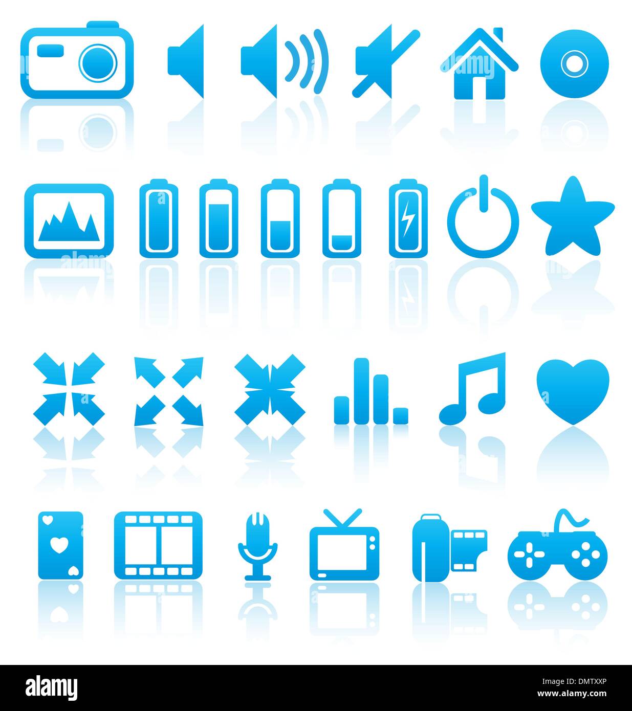 Video camera icon buttons Cut Out Stock Images & Pictures - Alamy