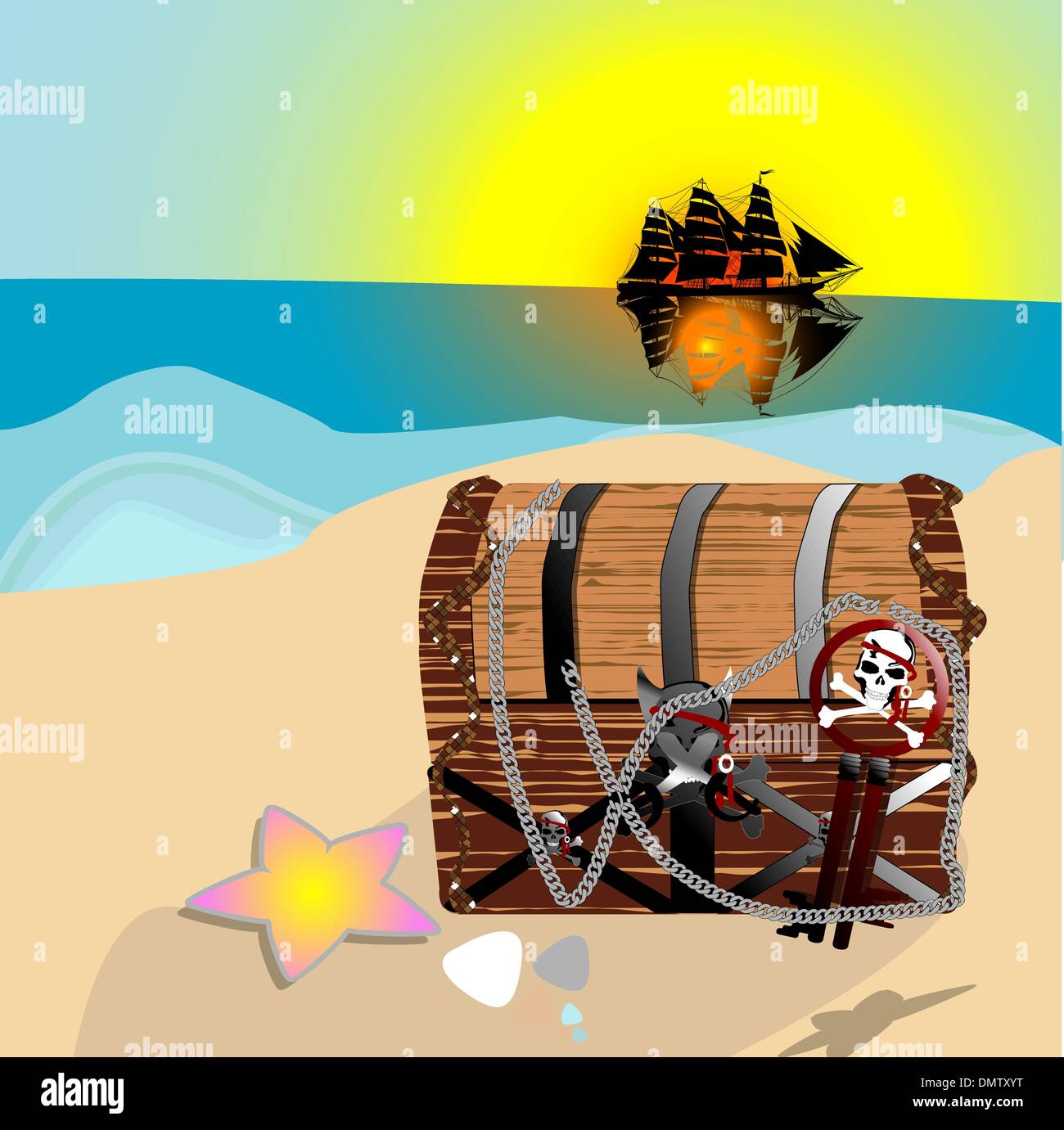 Pirates Treasure Chest Stock Vector Image & Art - Alamy