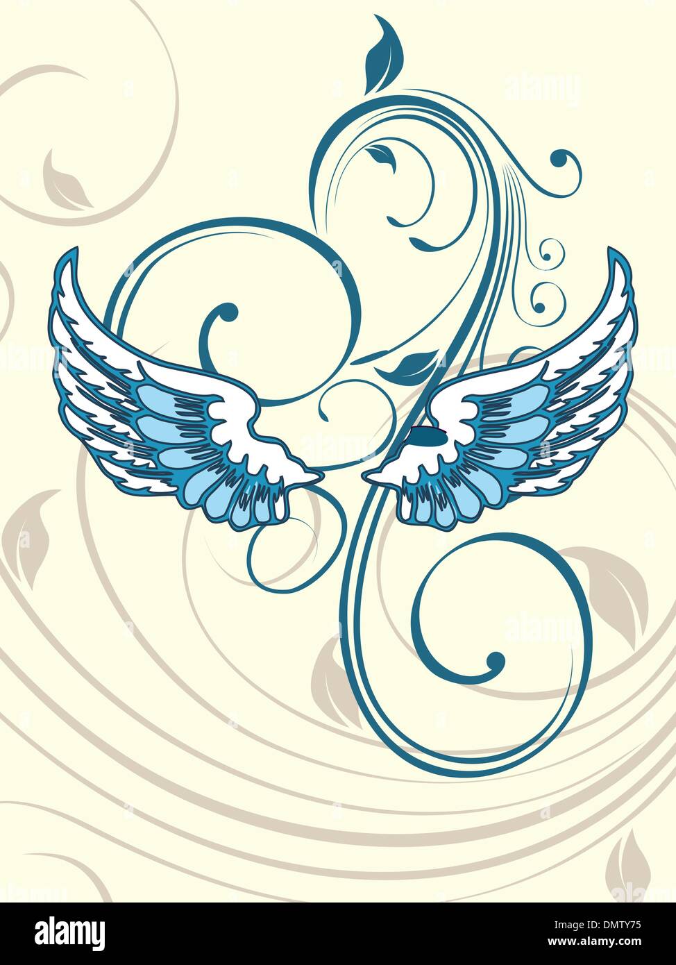 Decor heart on brown Stock Vector Images - Alamy