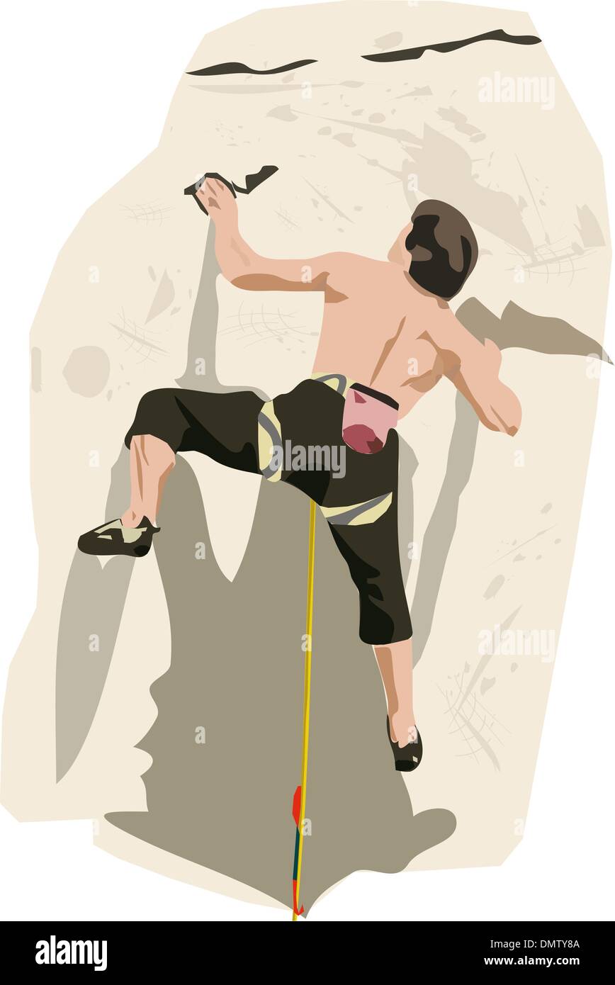 Hard mountain to climb Stock Vector Images - Alamy