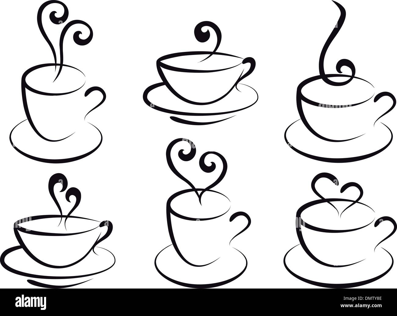 coffee and tea cups, vector Stock Vector Image & Art - Alamy