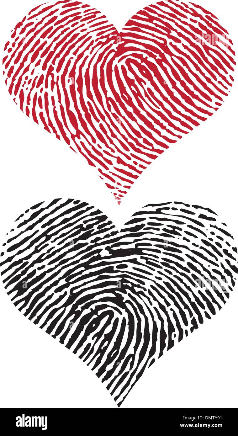 fingerprint hearts, vector Stock Vector Image & Art - Alamy