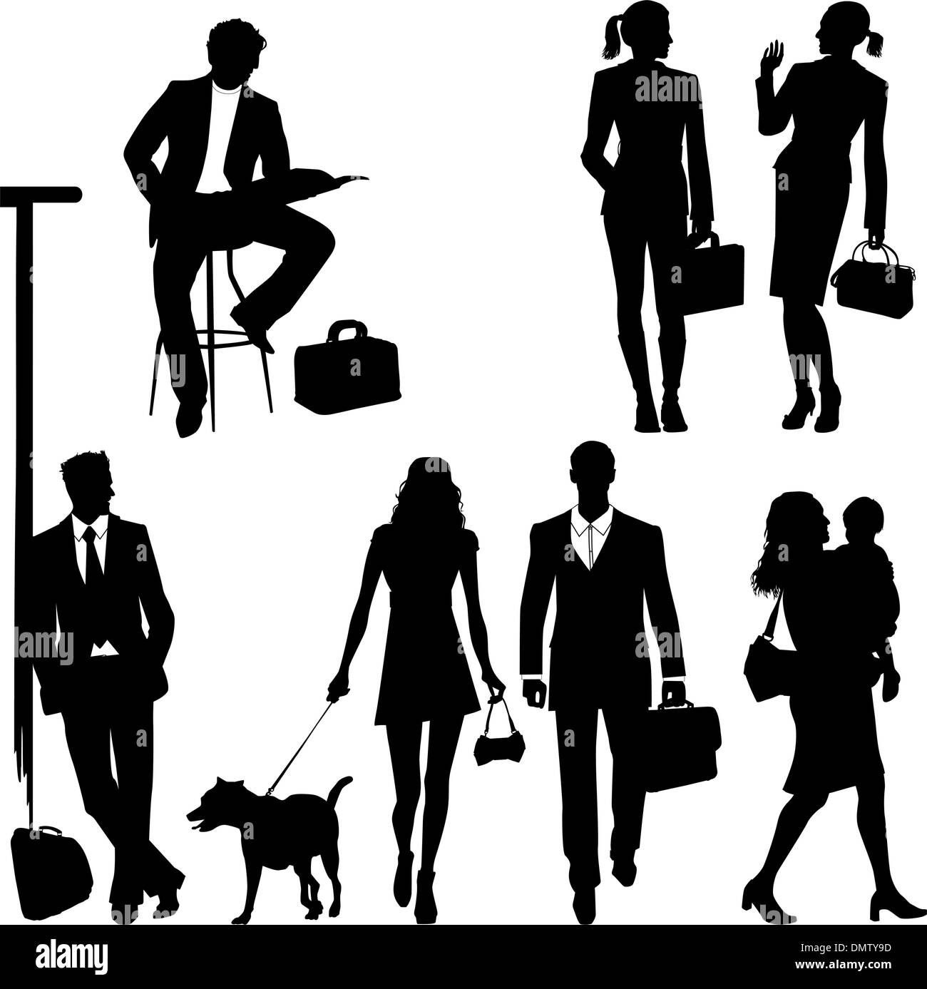 global team - vector silhouettes Stock Vector Image & Art - Alamy