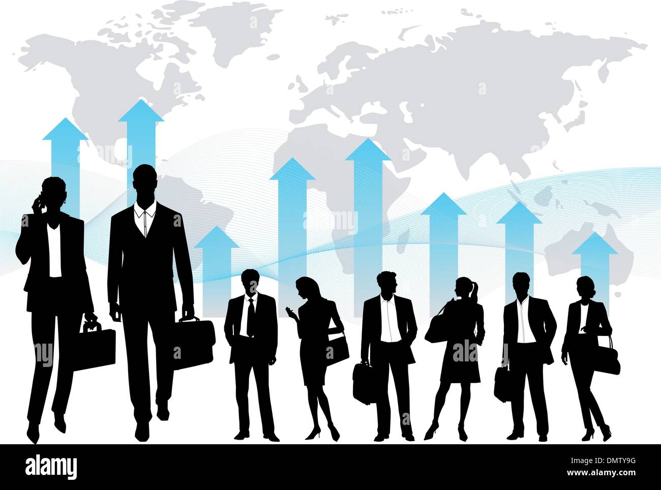 global team - vector silhouettes Stock Vector Image & Art - Alamy