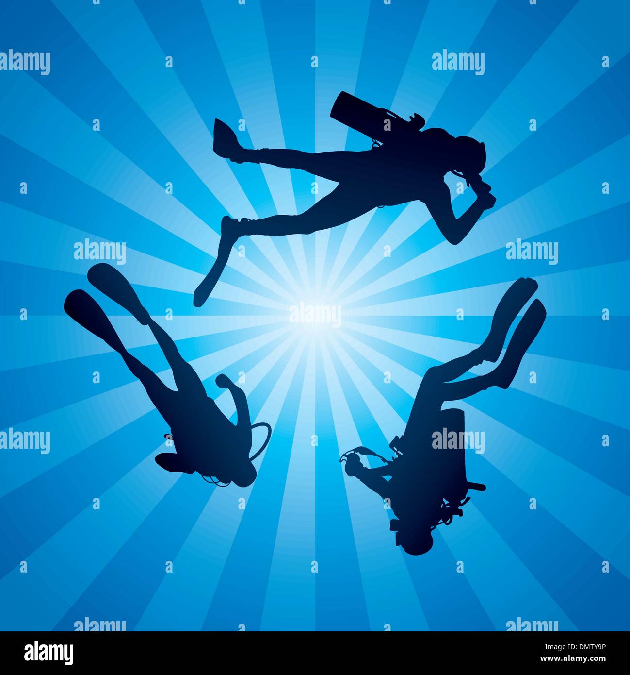 Team diving Stock Vector Images - Alamy