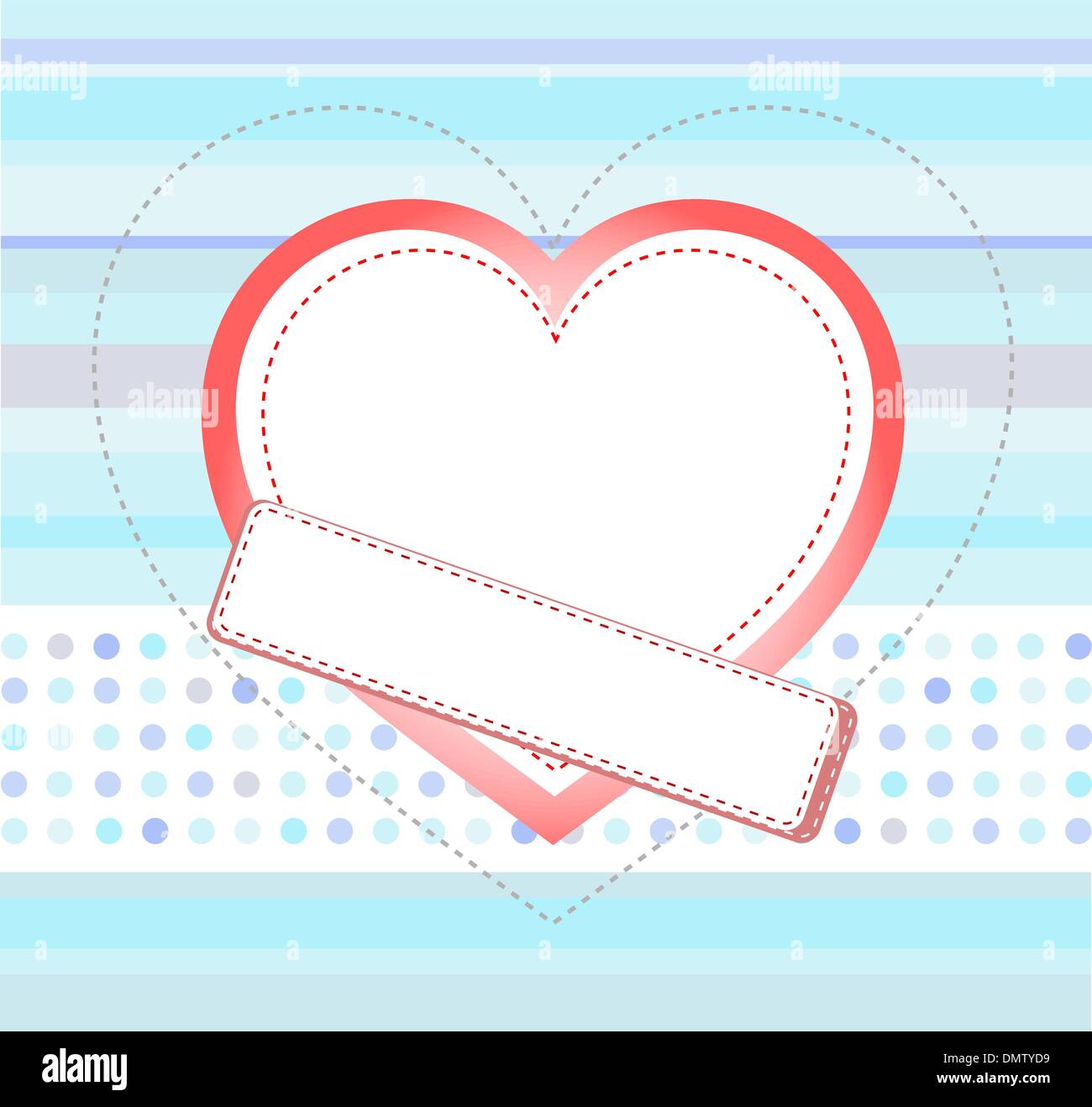 Blue love card with Wedding heart, vector invitation card Stock Vector ...