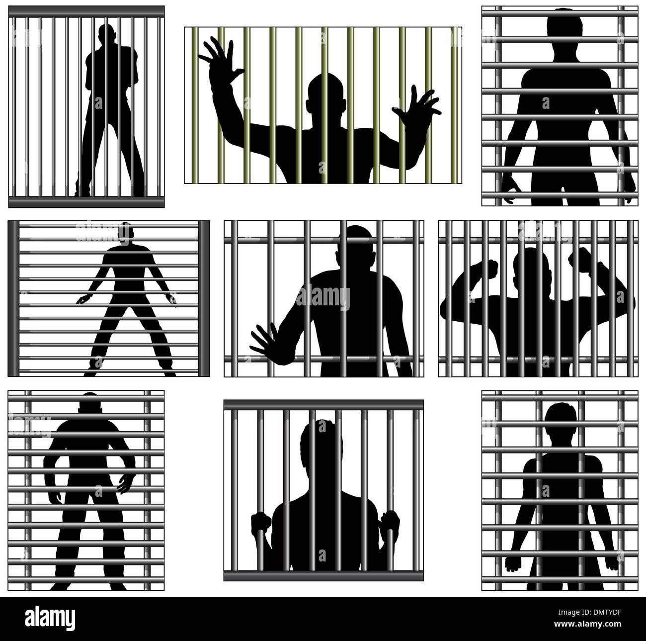 Prison bars silhouette hi-res stock photography and images - Alamy