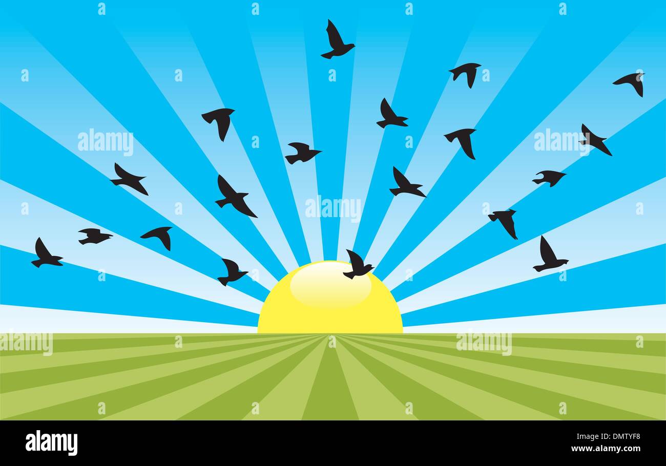 Abstract landscape blue white Stock Vector Images - Alamy