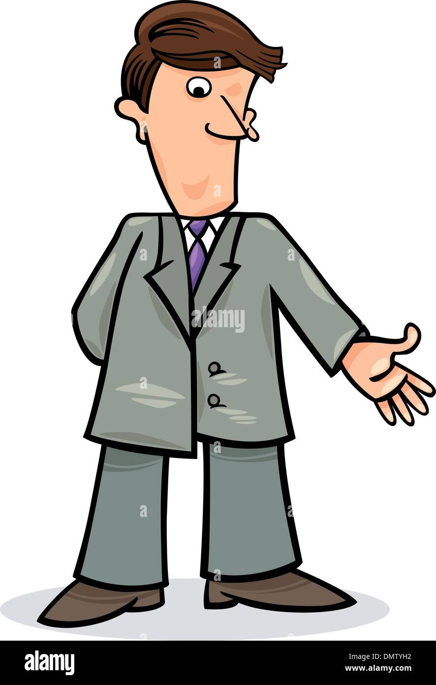 cartoon man in suit Stock Vector Image & Art - Alamy