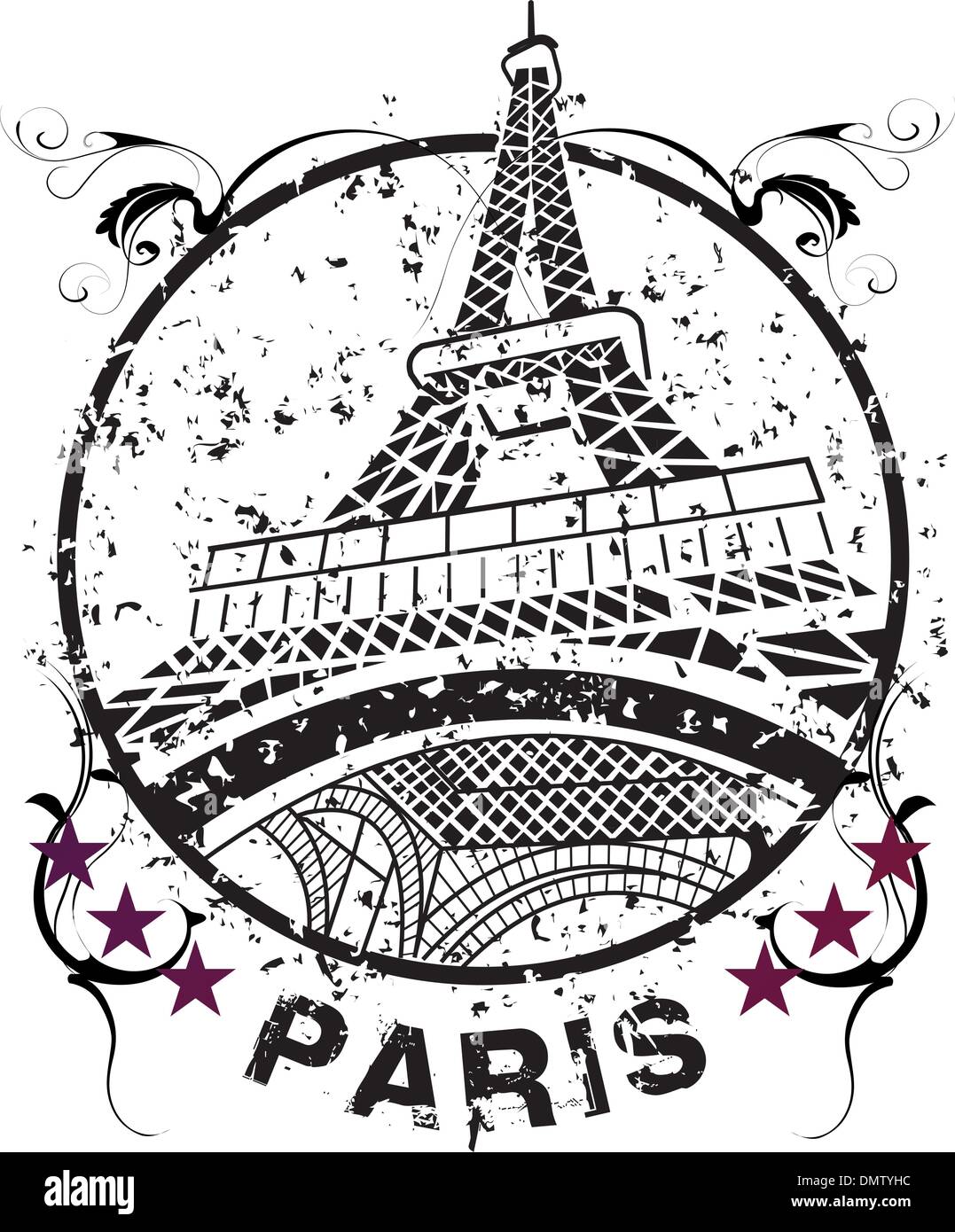 Paris historic monument Stock Vector Images - Alamy