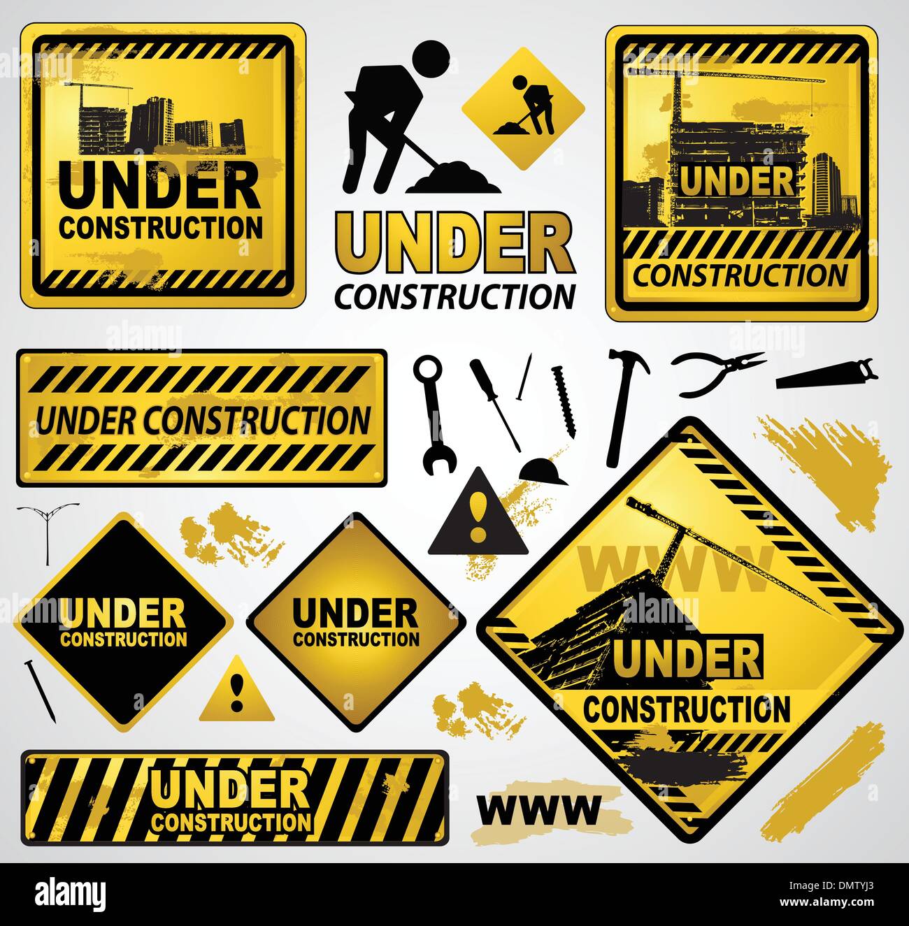 Under construction signs Stock Vector Image & Art - Alamy