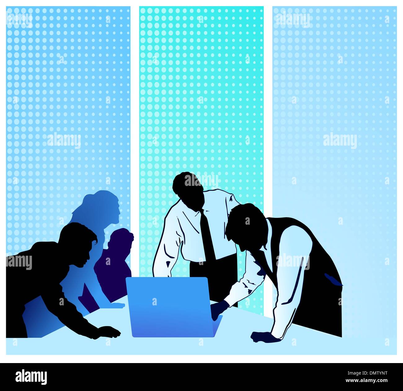 business conference with computer Stock Vector Image & Art - Alamy