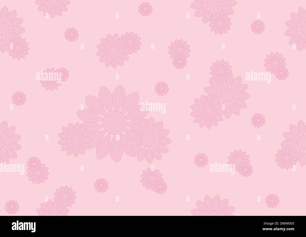 Pink vector flowers pattern hi-res stock photography and images - Alamy