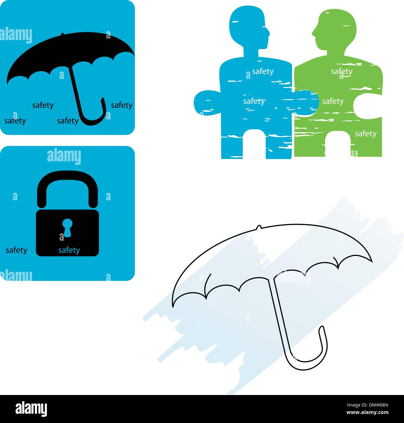 safety - icon set Stock Vector Image & Art - Alamy