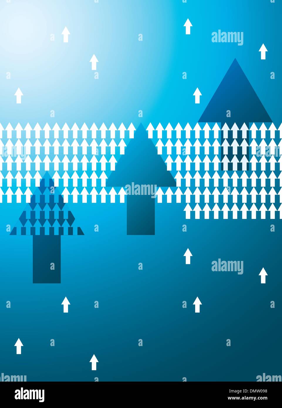 Blue abstract arrows hi-res stock photography and images - Alamy