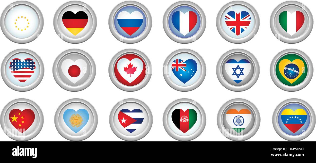 Map latin america flags countries Stock Vector Images - Alamy