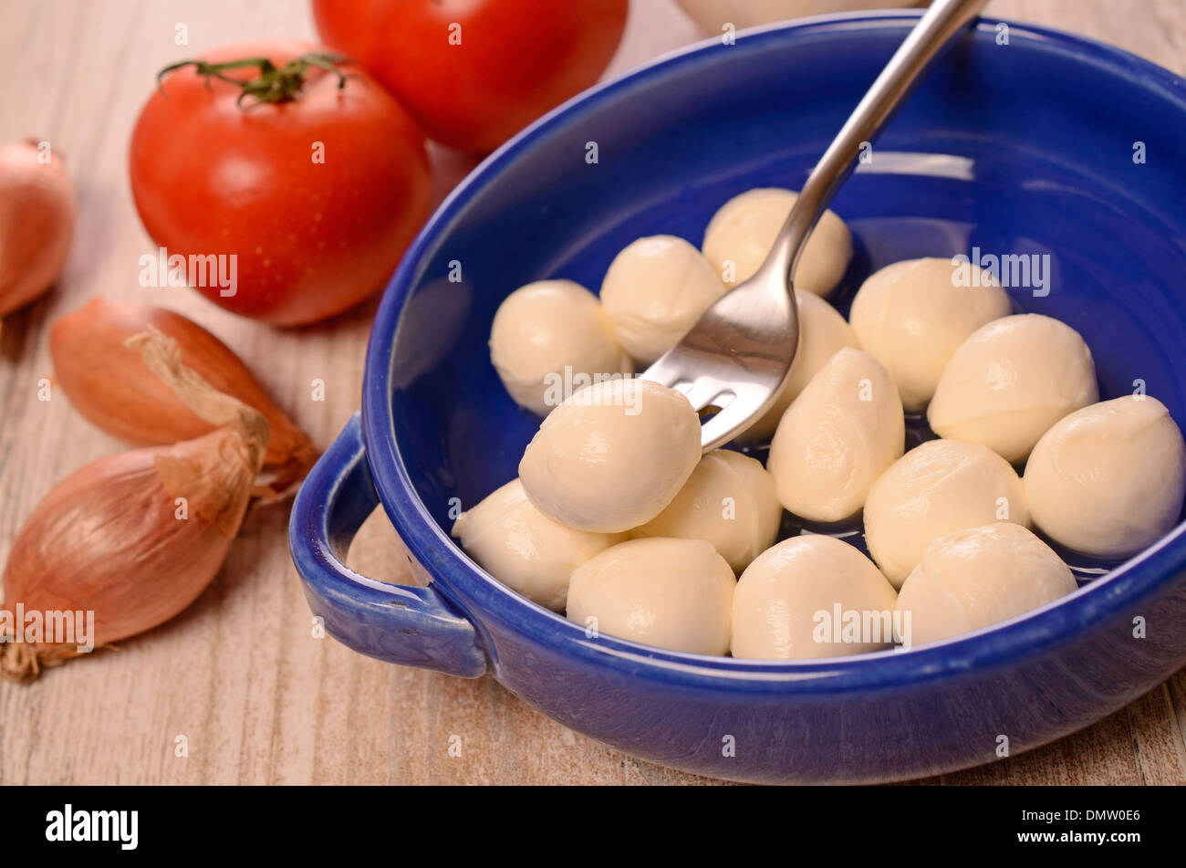 Mozzarella with cooking ingredients Stock Photo - Alamy