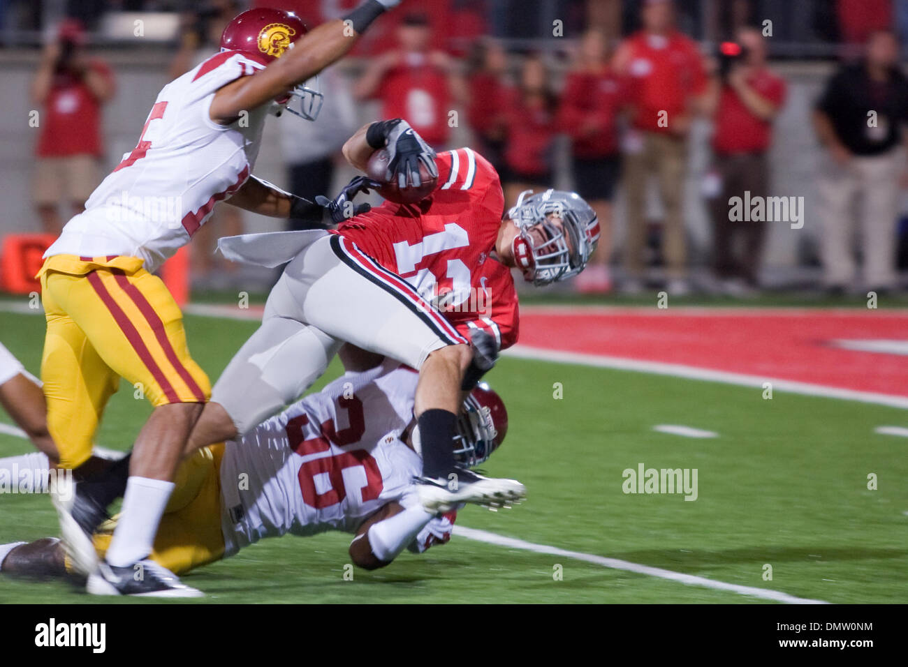 12 September 2009: Ohio State Buckeyes Dane Sanzenbacher (12) is ...