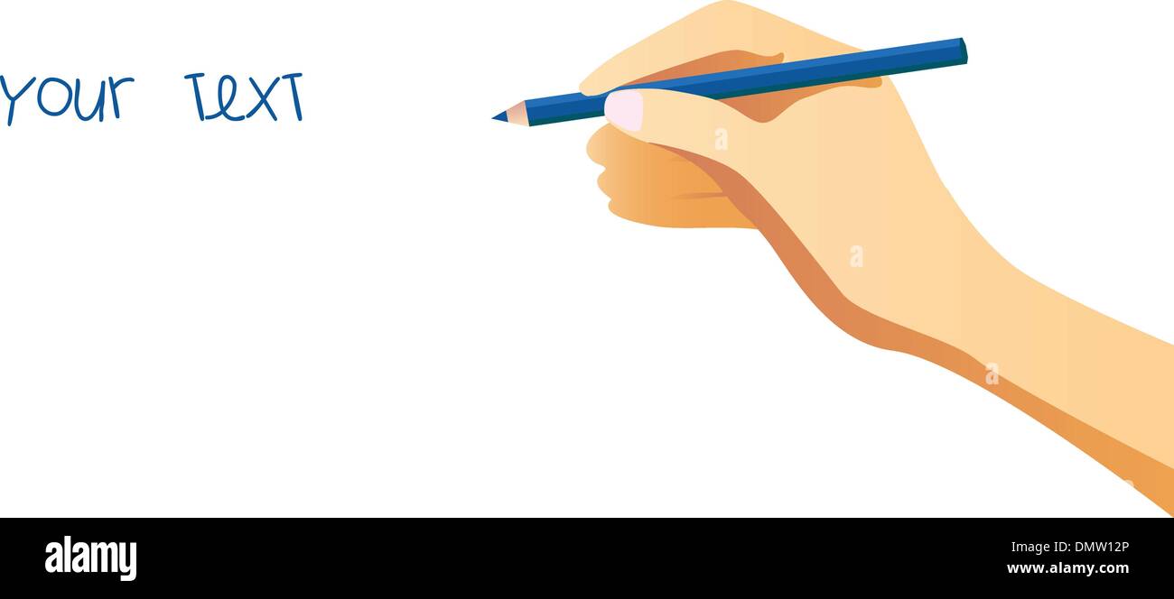 Woman writing up close hand Stock Vector Images - Alamy