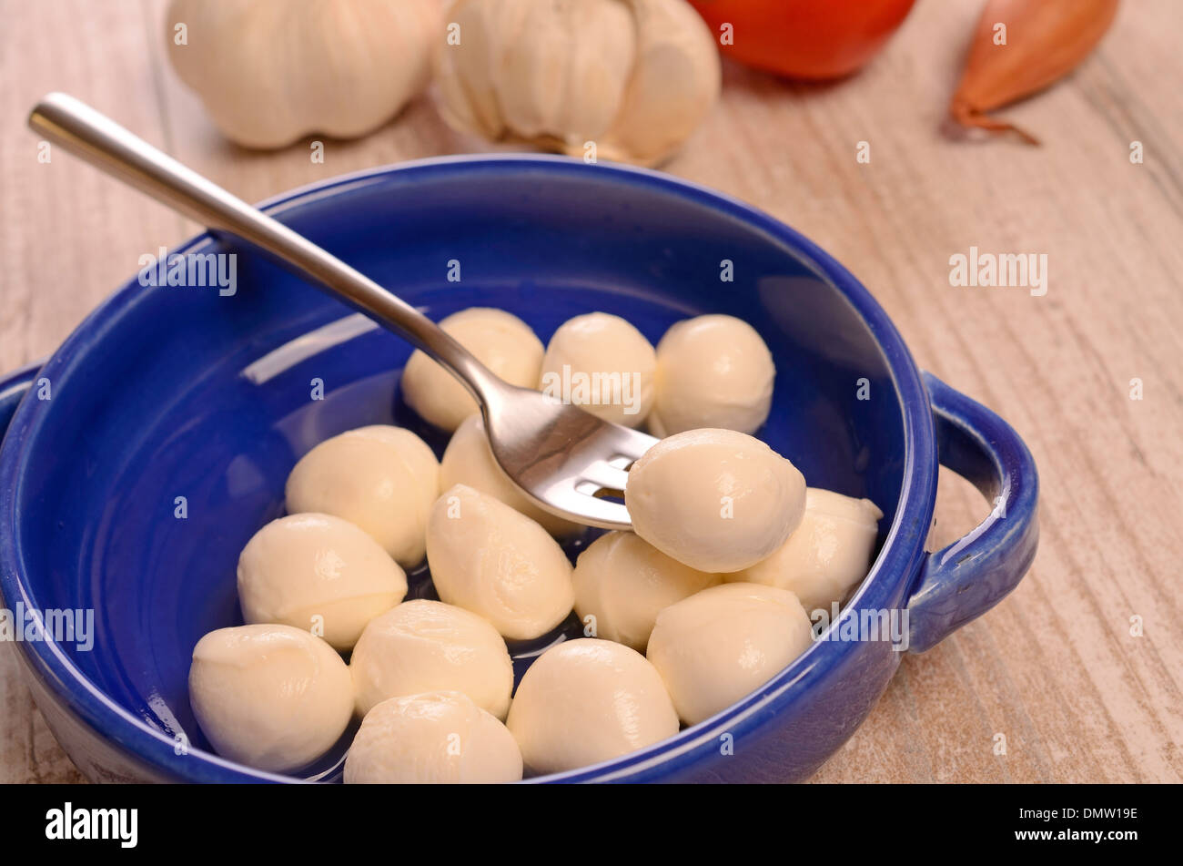Mozzarella with cooking ingredients Stock Photo - Alamy