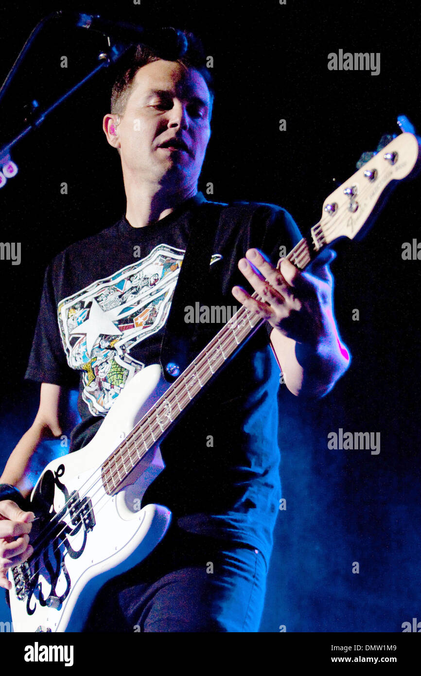 Mark Hoppus rocking the bass during the Blink 182 with Fall Out Boy and ...