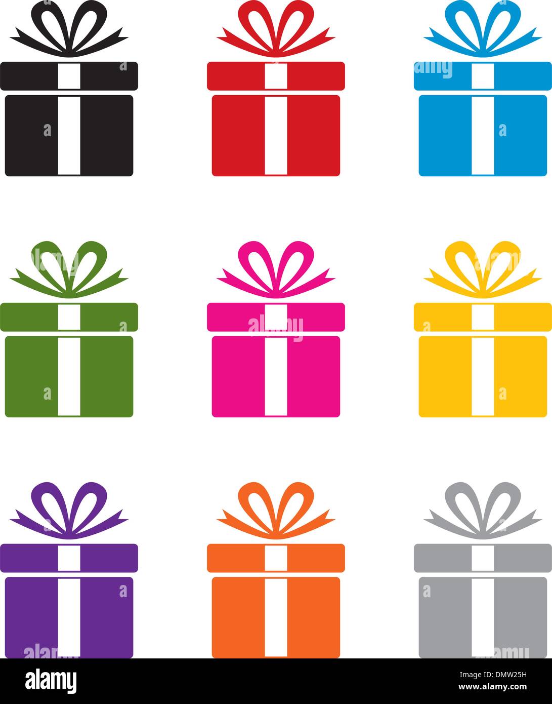 vector set of colorful gift box symbols Stock Vector Image & Art - Alamy