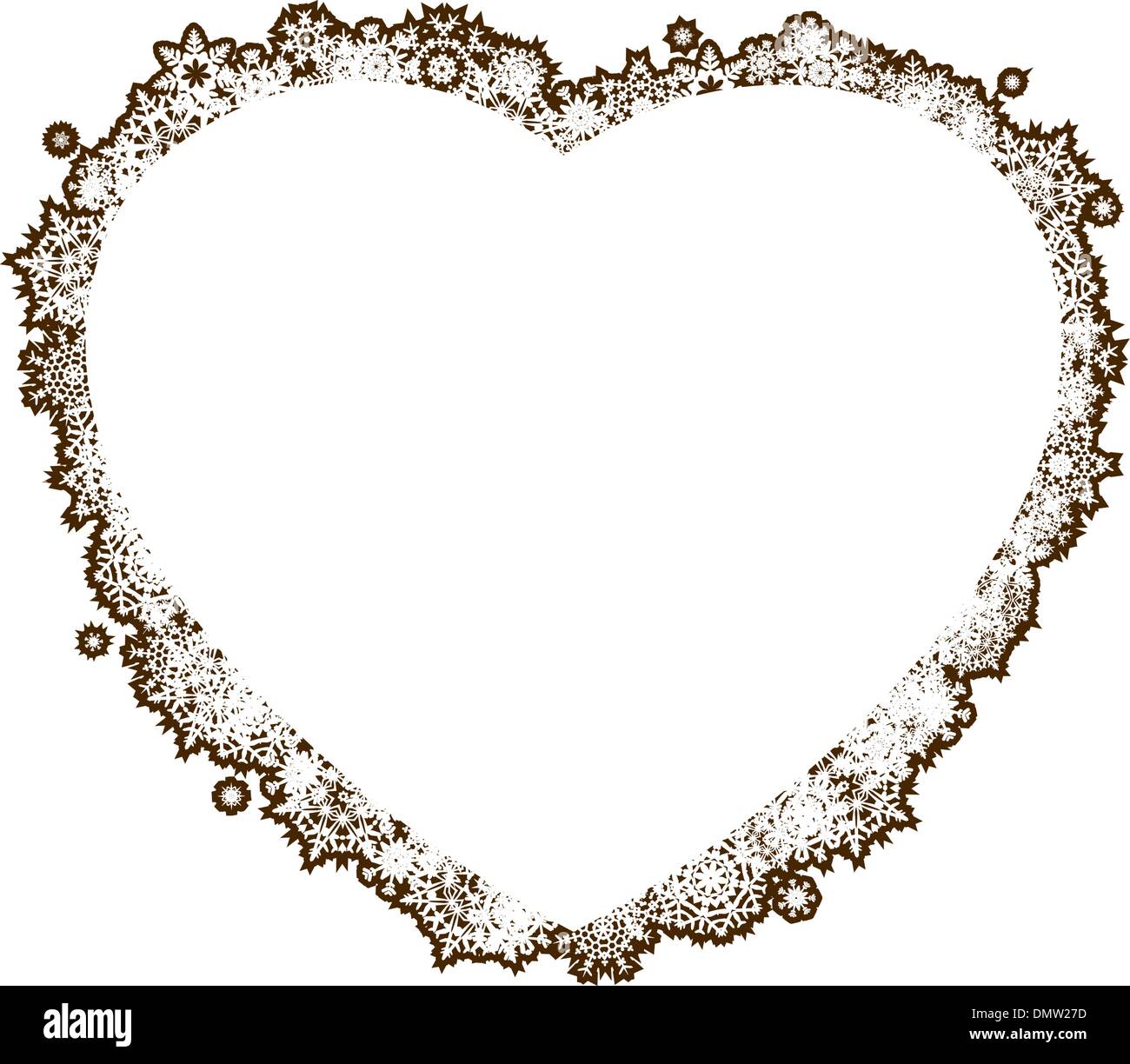 Heart shape made christmas Stock Vector Images - Alamy