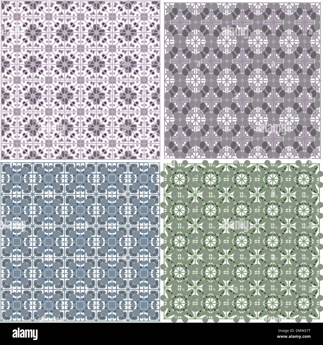 Set of stylish seamless geometrical backgrounds pattern. vector Stock ...
