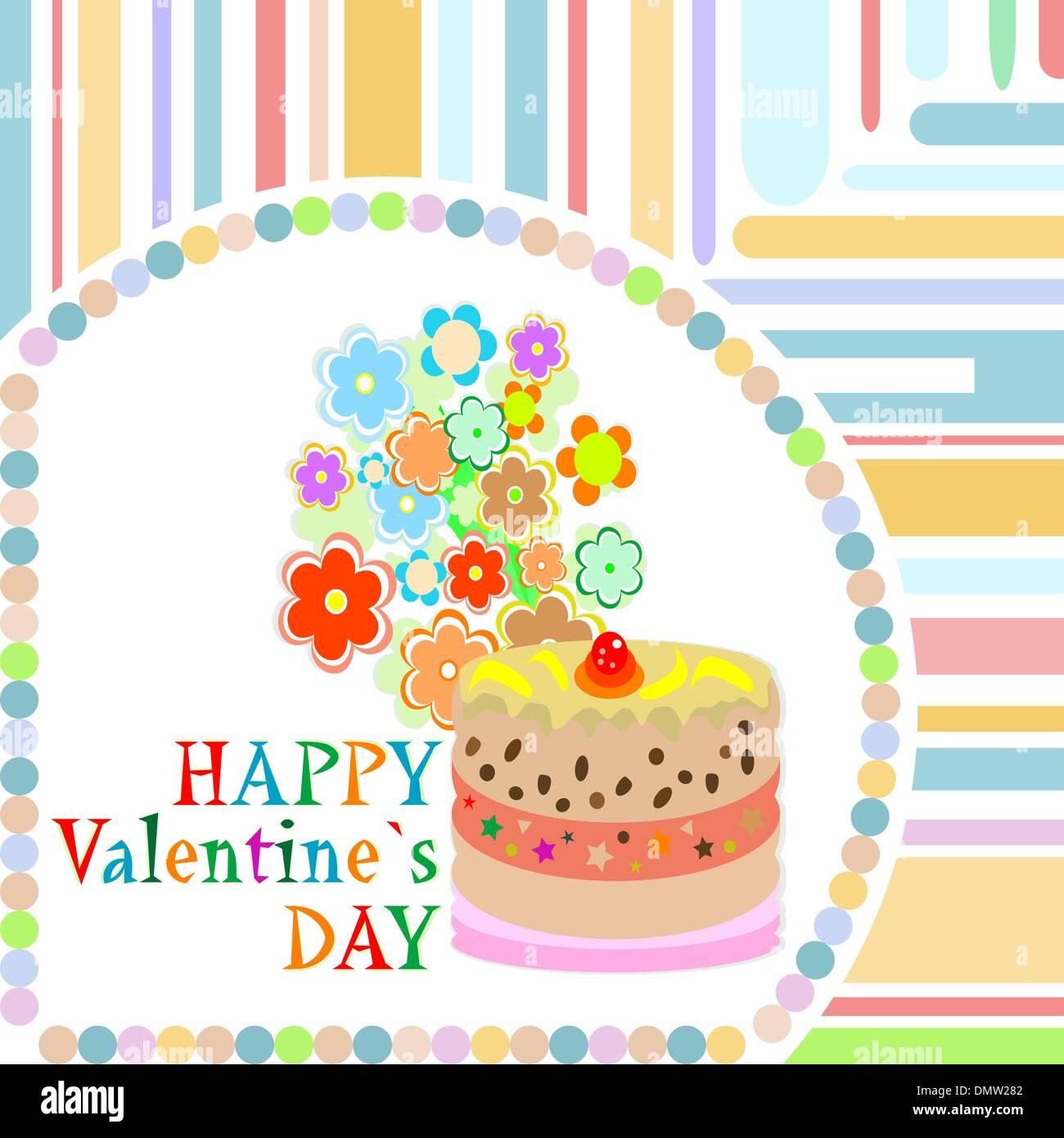 Vector valentine`s day frame with sweet cupcake. vector Stock Vector ...
