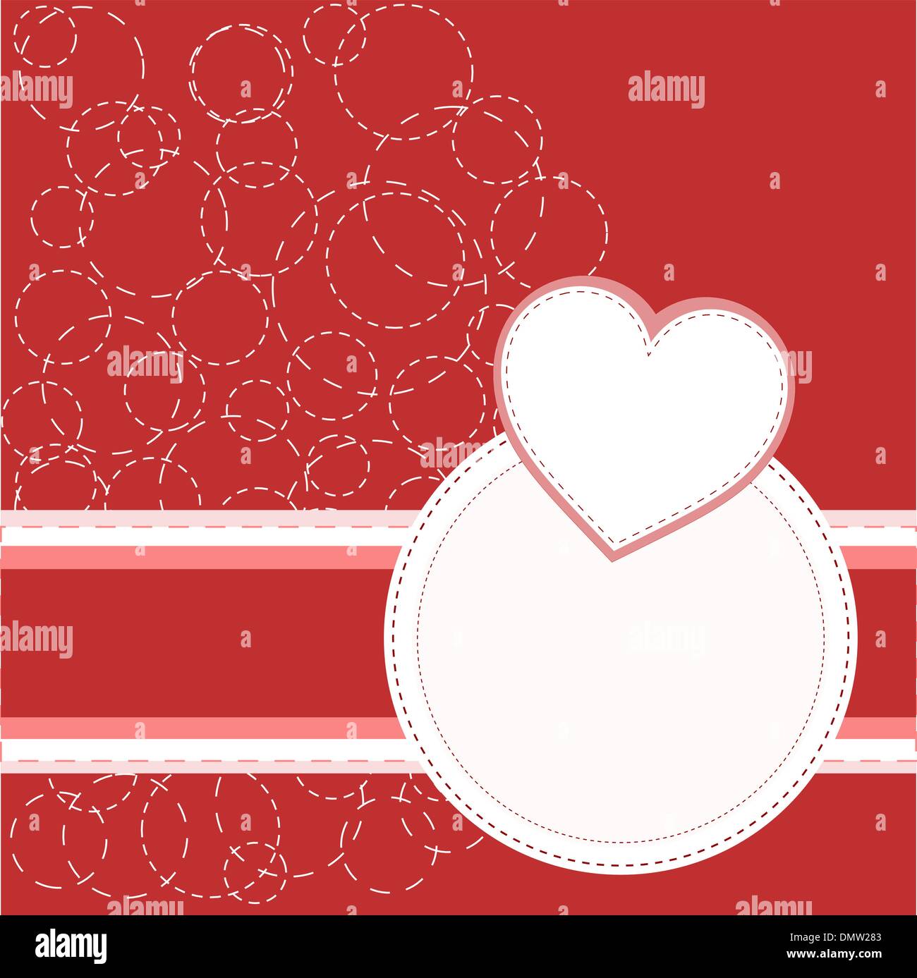 Valentine's red greeting invitation card with love heart Stock Vector ...